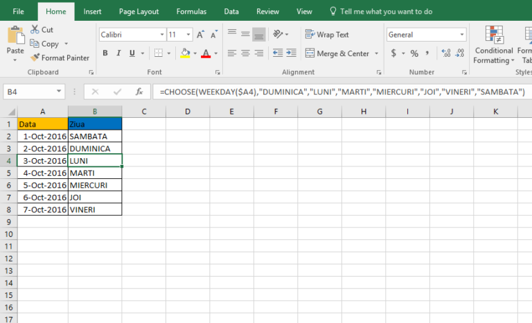 Excel-Functii de referire-CHOOSE | Cursuri Excel