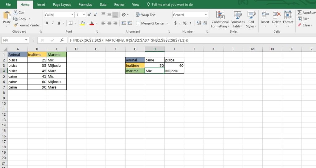EXCEL-Functii de referinte-Functia INDEX | Cursuri Excel