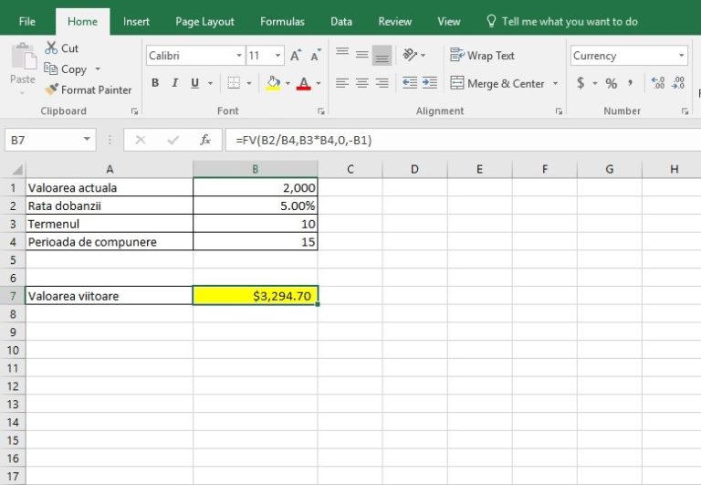 Excel-Functii financiare-FV | Cursuri Excel