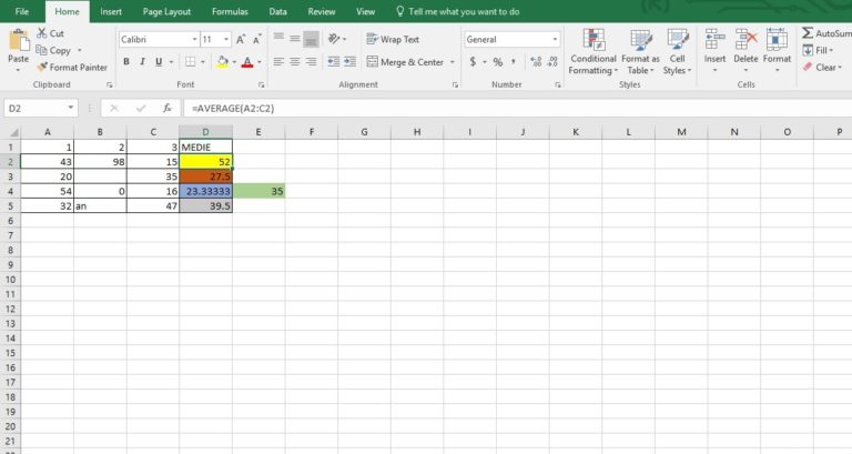 EXCEL-Functii statistice-Functia AVERAGE | Cursuri Excel