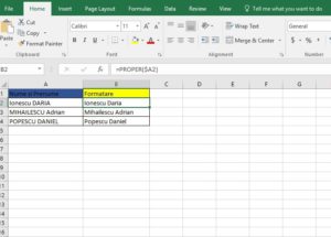 EXCEL-Functii text-Functia PROPER | Cursuri Excel