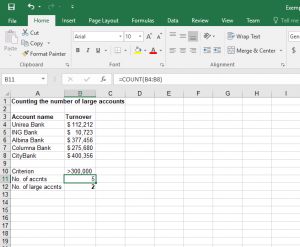 EXCEL-Functii statistice-Functia COUNT | Cursuri Excel